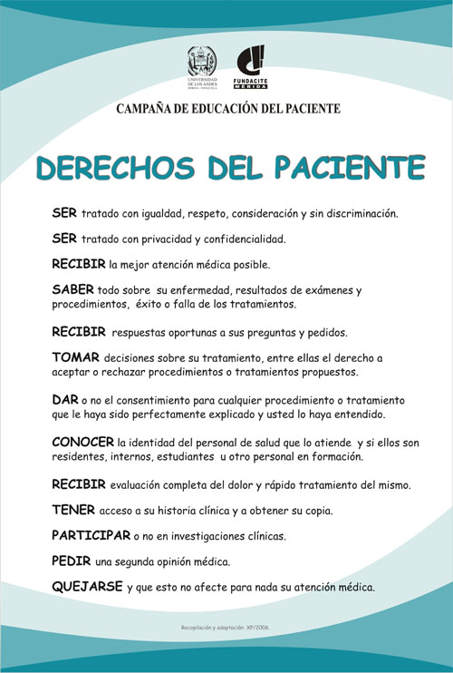 Luchemos por la gente: Derechos del paciente