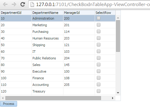 Rohan Walia's Tech Blog: CheckBox in ADF Table and retrieve selected rows