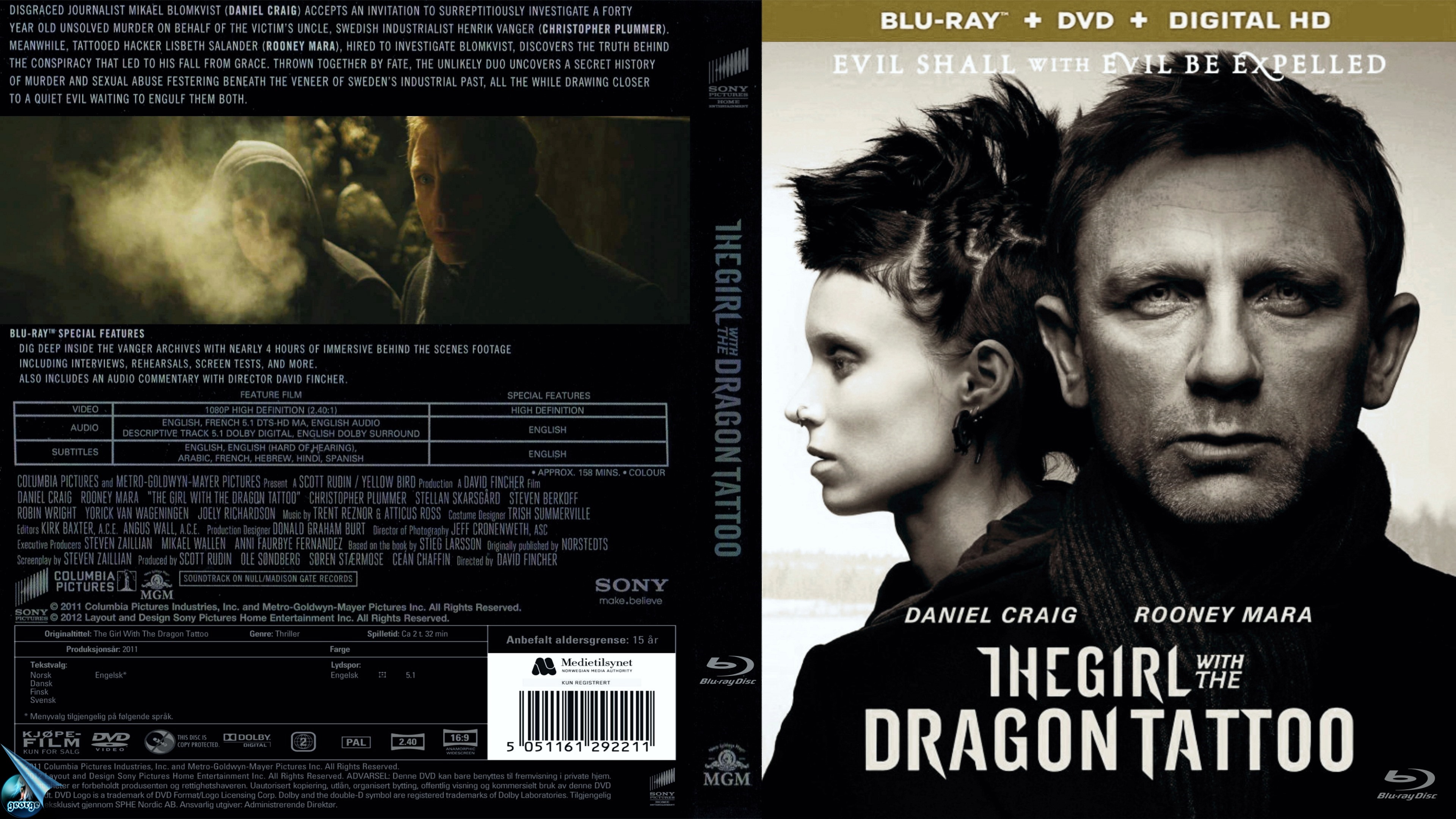 The Girl with the Dragon Tattoo Bluray Cover | Cover Addict - Free DVD ...