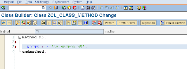 SAP TECH: Global Class creation and visibility of the class component-->Methods