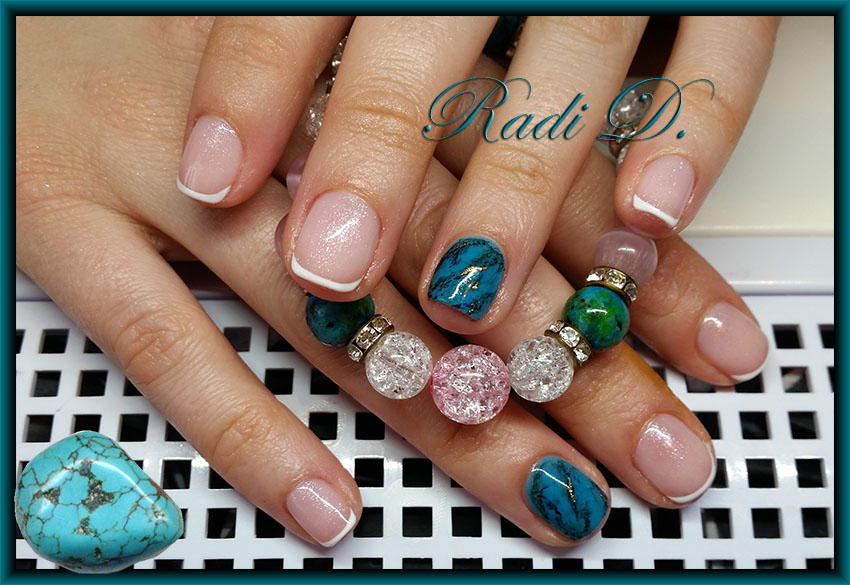 It`s all about nails: Marble granite effect nail art