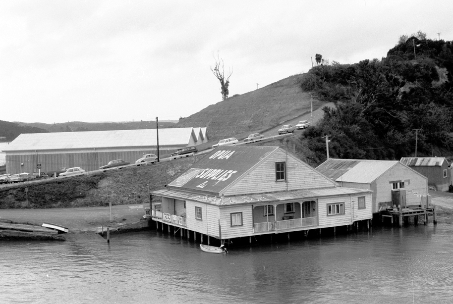 transpress nz: small port shipping at Opua, July 1970