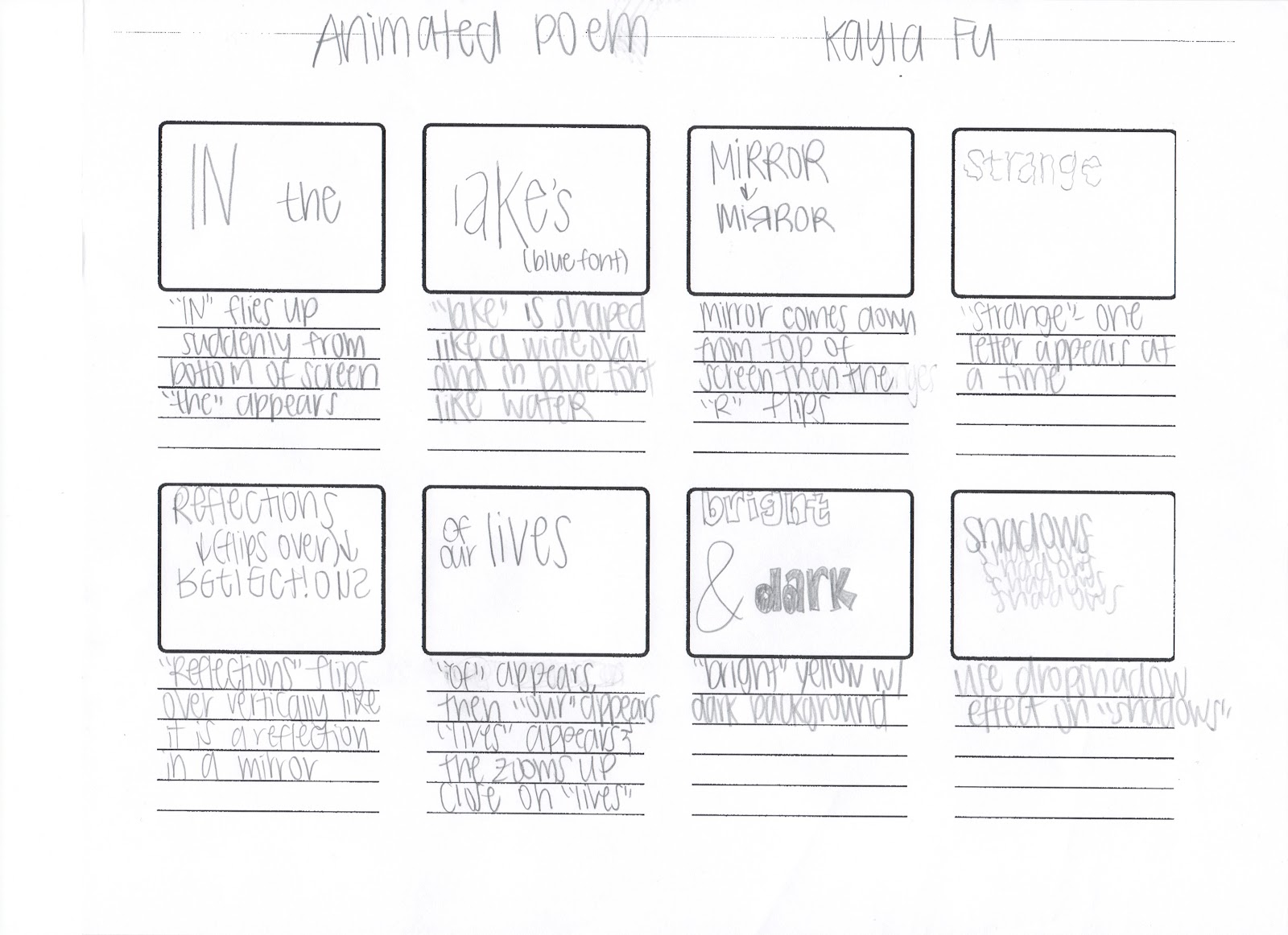 IDD301: Animated Poem Storyboard