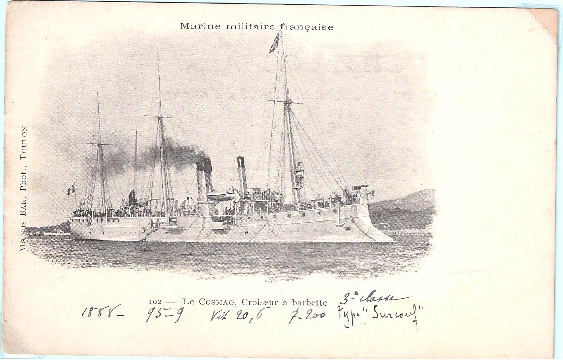 Marcophilie Daniel: Croiseur de 3éme classe COSMAO - Force navale ...