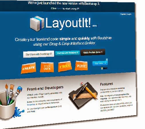 Maquetación semántica y formularios con Bootstrap, Layoutit