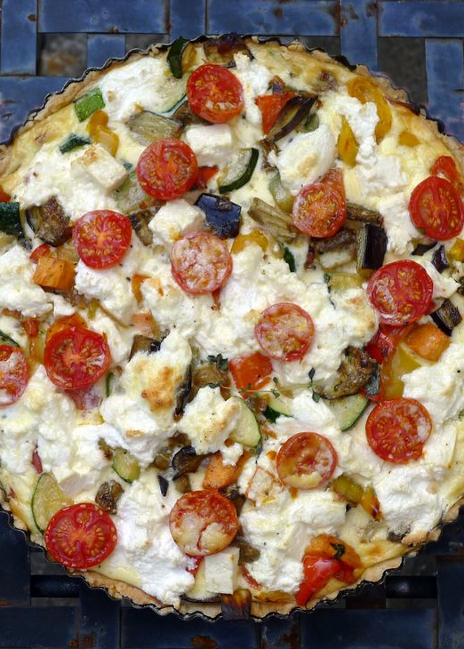 Scrumpdillyicious Roasted Vegetable And Ricotta Goat Cheese Tart