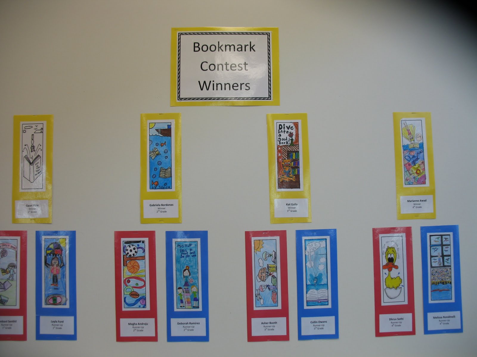 Taylor Library Blog: Bookmark Contest Winners Announced