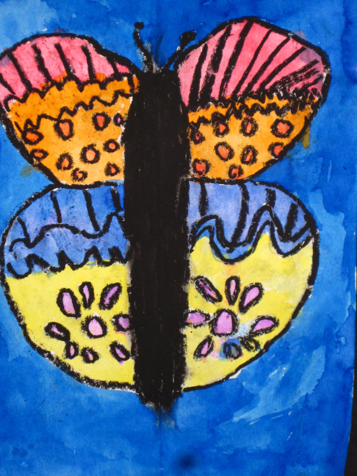 Lines, Dots, and Doodles: Symmetrical Butterflies, 2nd Grade
