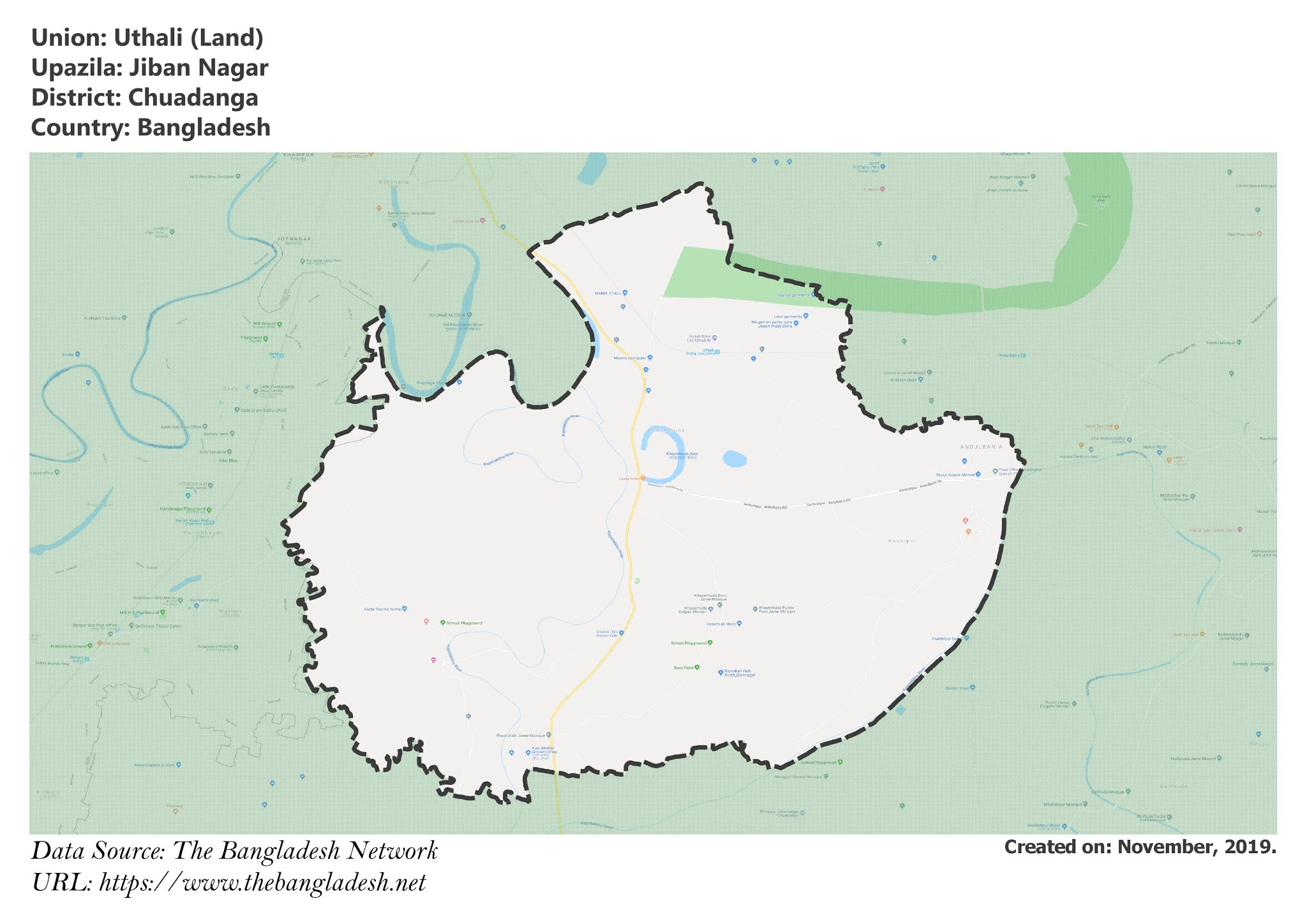 Uthali Union, Chuadanga