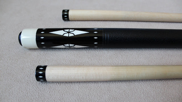 Zappy's Pool Cues: Porper Tuxedo Custom Cue. Ebony and Ivory
