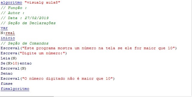 Universe Tutorial | Tutoriais, Downloads e Curiosidades: VISUALG #8: SE ...