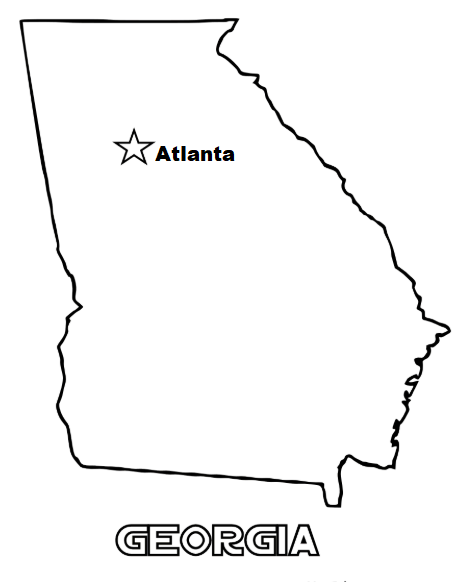 Blog de Biologia: Georgia State Map coloring page