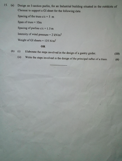 CE2352 Design of Steel Structures May June 2016 Question Paper ...