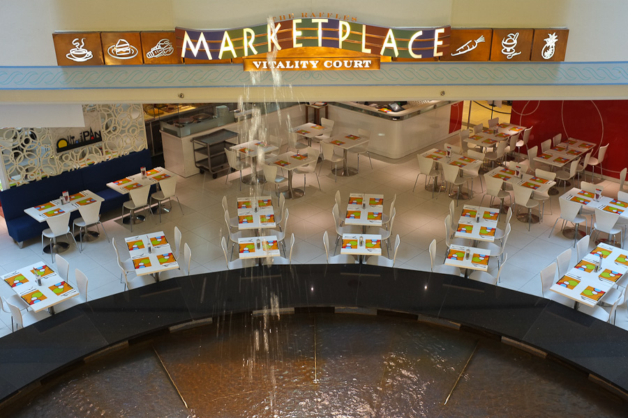 In the Sky: Food court, basement, Raffles Place, Singapore