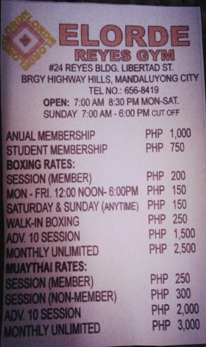 My Blog: Gym Review: Reyes Gym