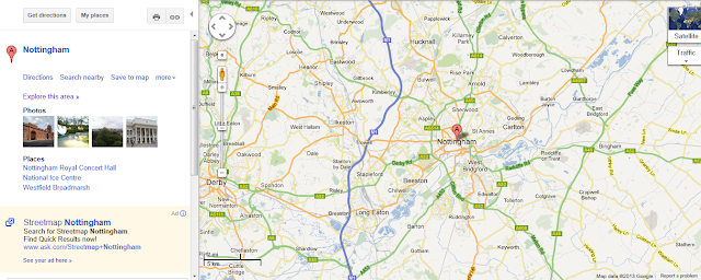 Hidden Nottingham: Map of Nottingham