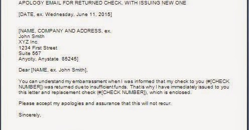 Sample Apology Letter for Cheque Bounce