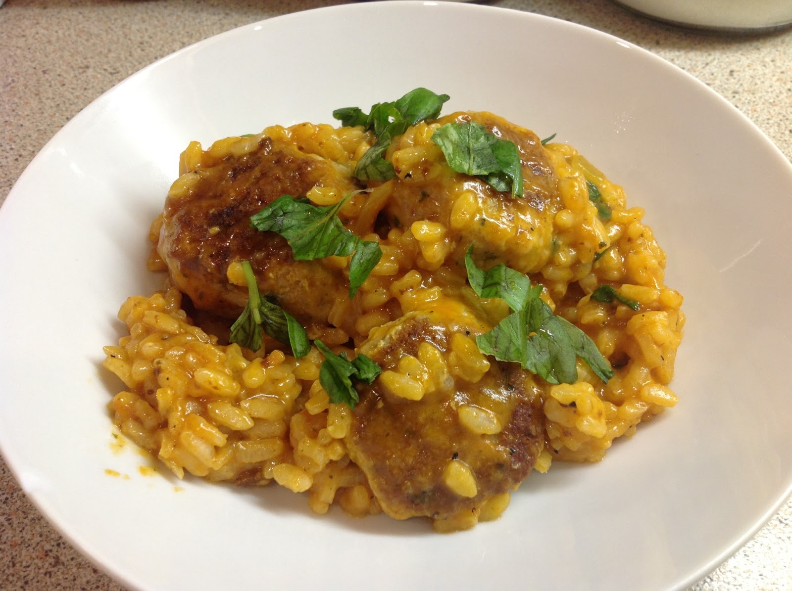 This Muslim Girl Bakes: Tomato and Meatball Risotto