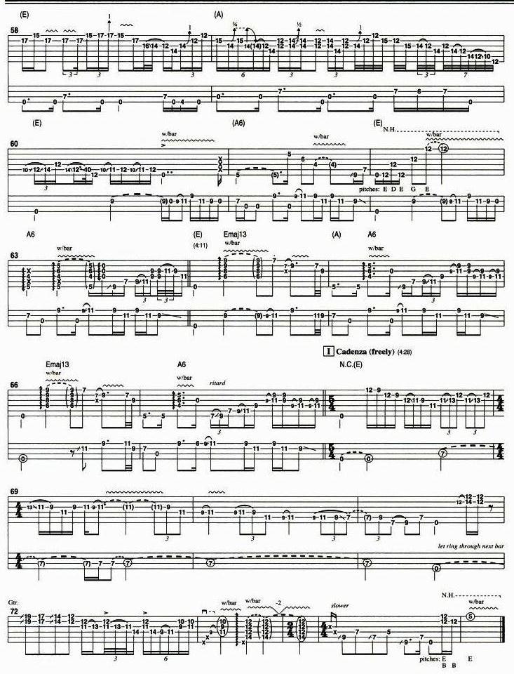 KORD GITAR 21: Lenny - Stevie Ray Vaughan (Tabulatur)