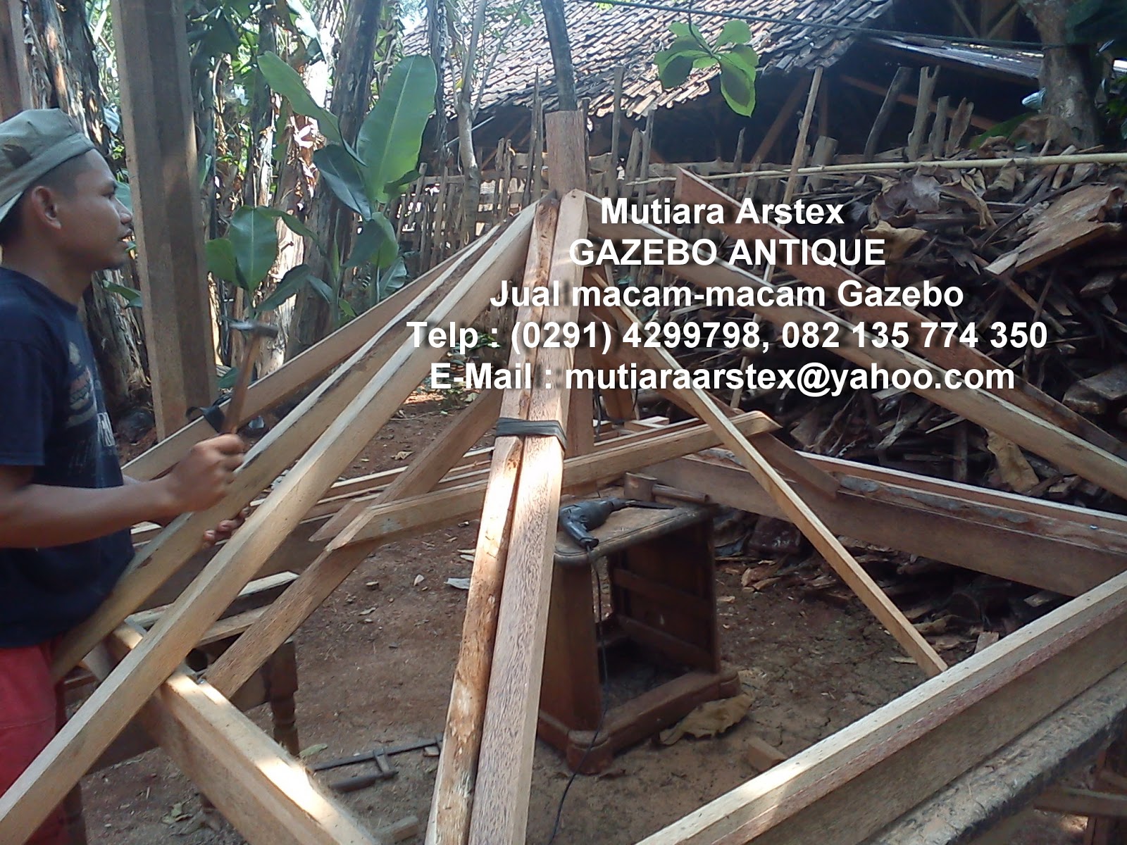 kerangka atap gazebo | Gazebo Minimalis Jepara