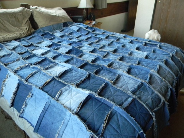 A Tale of Two Quilters: Denim Rag Quilt