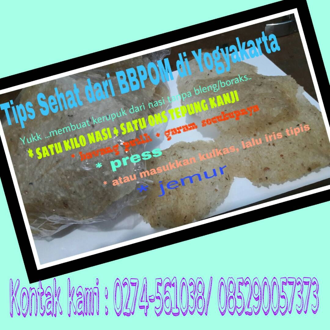BBPOM di YOGYAKARTA: Memasyarakatkan Pengganti Bleng