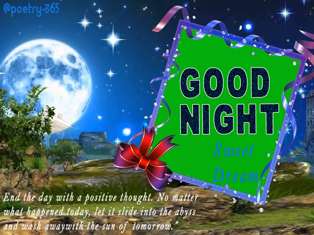 Wishes and Poetry: Beautiful Good Night Image with Moon for Friends