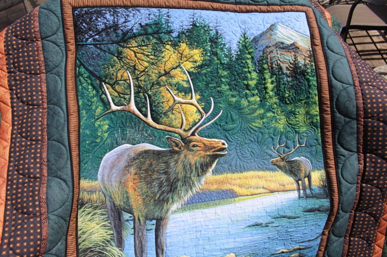 Sarah Lynn's Quilting: Elk Panel Quilt Finished