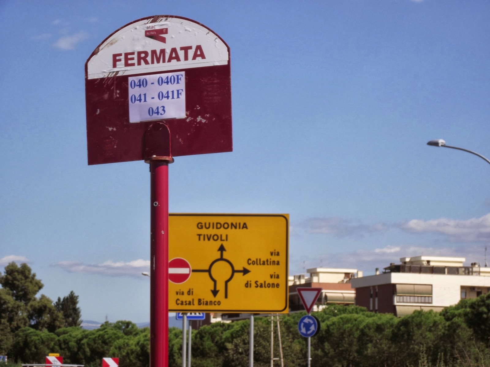 Settecamini: Nuova fermata bus 040 041 e 043 a Settecamini vicino rotatoria