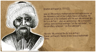 Scientica Islamica: (715- 777 CE)father(796-806) (son)Fazari FAMILY