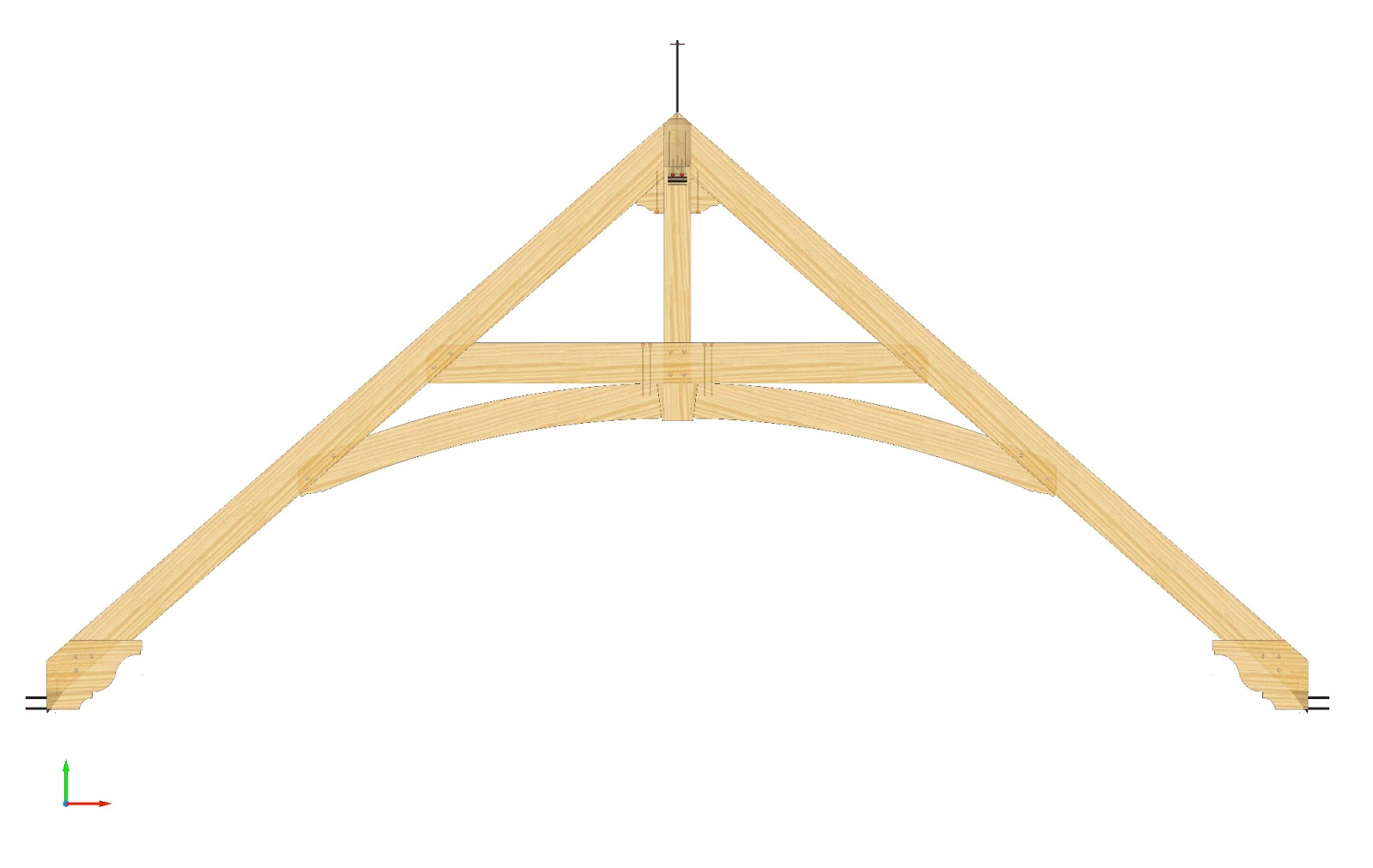 Timber Frame Design: Timber Trusses with Curved Beams