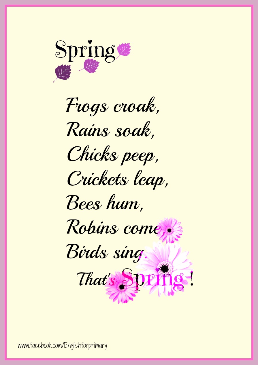 English for primary: A Spring Poem