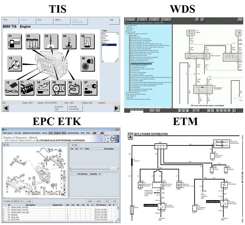 BMW Workshop Service Repair Manuals set TIS WDS EPC/ETK & ETM