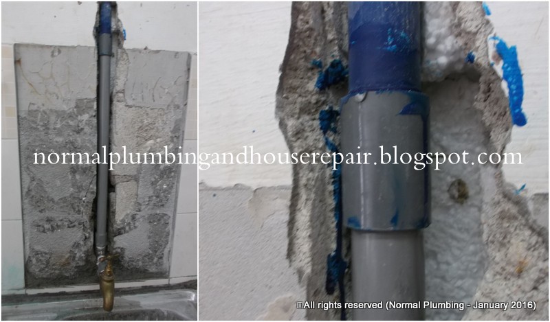 NORMAL PLUMBING: MEMBAIKI SALURAN PAIP BOCOR DI DALAM DINDING DI PUTRAJAYA