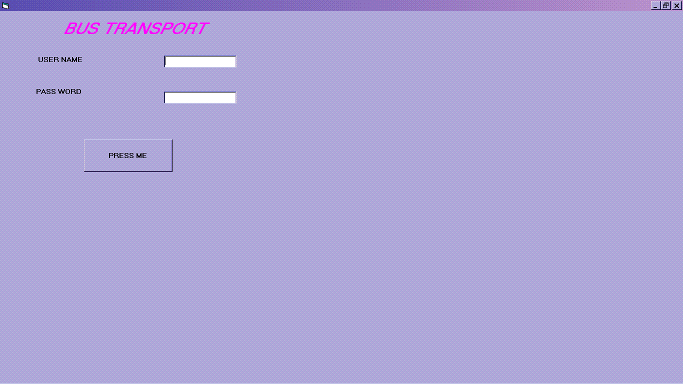 free vb6-mini-project -BUS Transport system | nxproject