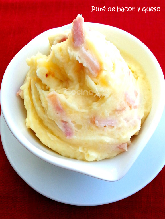 Cocinax2. Las recetas de Laurita.: Puré de bacon y queso
