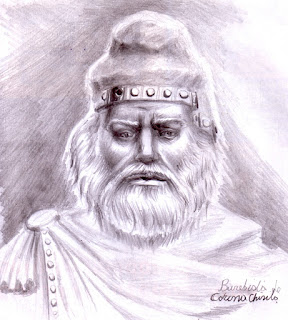 Grafica si pictura de Corina Chirila: Portretul lui Burebista