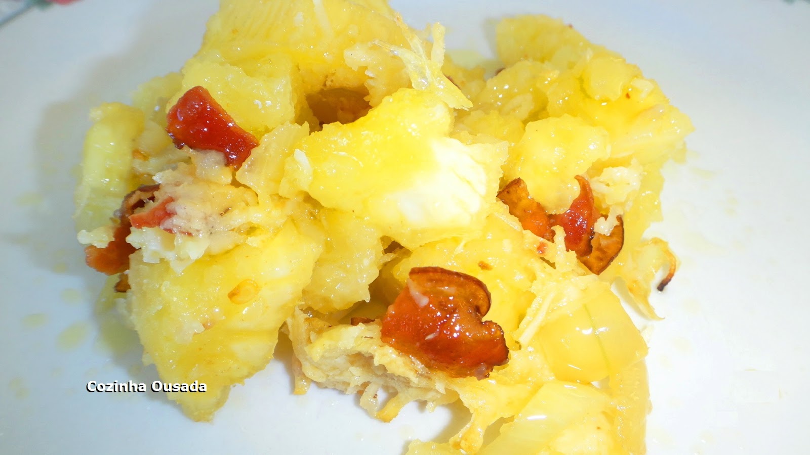 Cozinha Ousada: Mandioca com Bacon e Parmesão