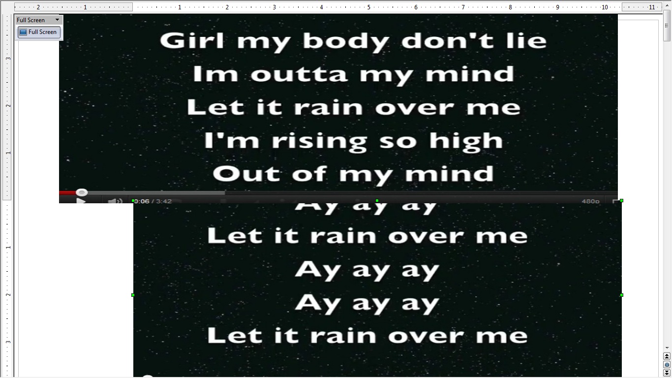 Song Lyrics: Let it Rain over me
