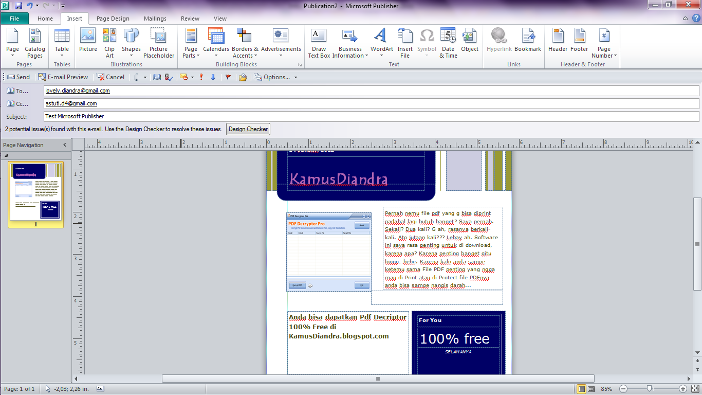MEMBUAT TAMPILAN EMAIL YANG MENARIK ~ Kamus Diandra