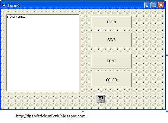 All About VB: Cara Menampilkan Kotak Dialog Open di Form Visual Basci 6.0