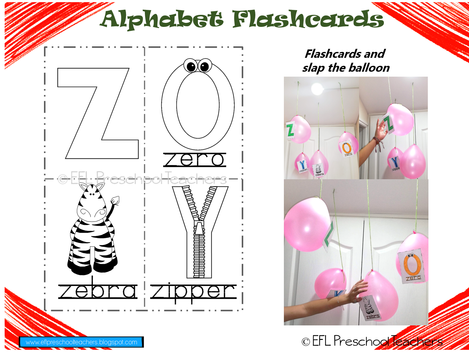 ESL/EFL Preschool Teachers: Alphabet Printable Flashcards and Posters ...