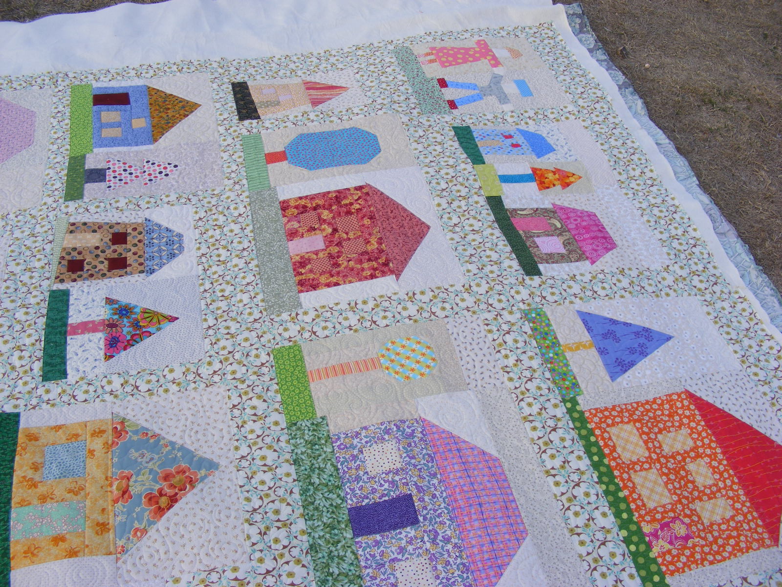 TIA CURTIS QUILTS: LauraJ's Village Quilt