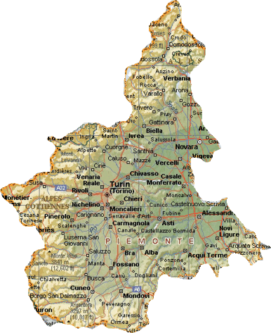 Piemonte Mappa Cartina della Citta | Mappa Cartina Italia Geografica ...