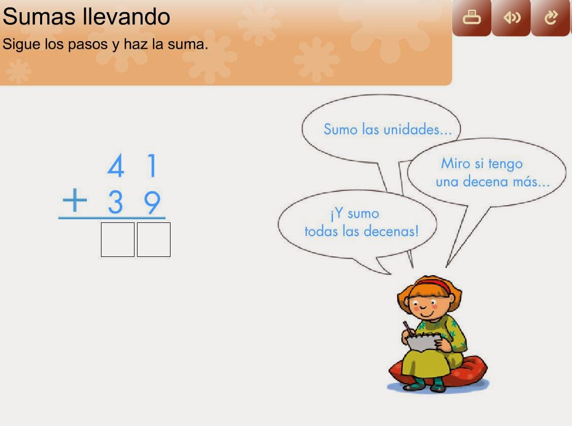 Cosicas para el cole: Sumas llevando paso a paso