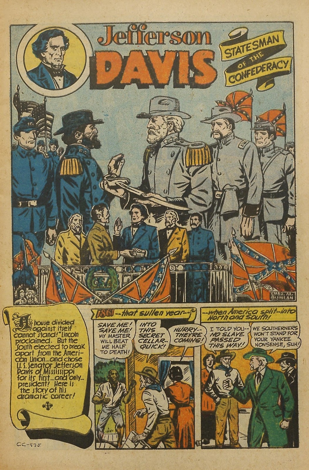 Four-Color Shadows: Jefferson Davis-Charles M. Quinlan-1946