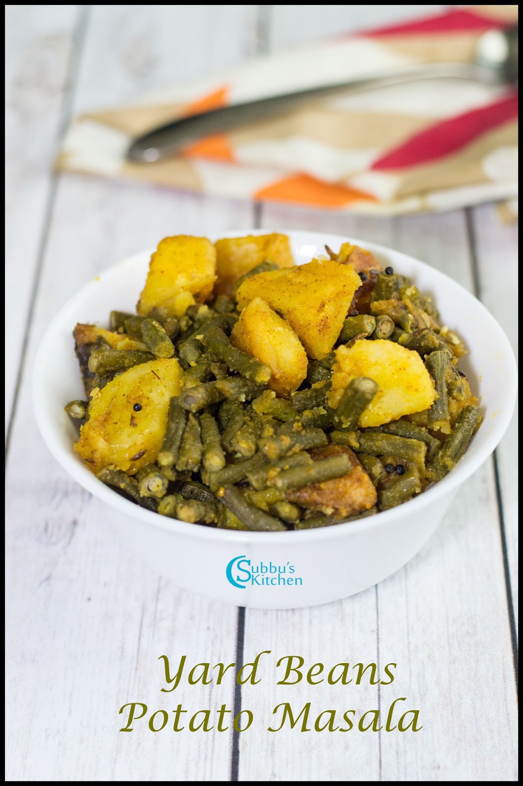 Yard Beans Potato Masala Recipe | No Onion No Garlic Yard Beans Masala ...