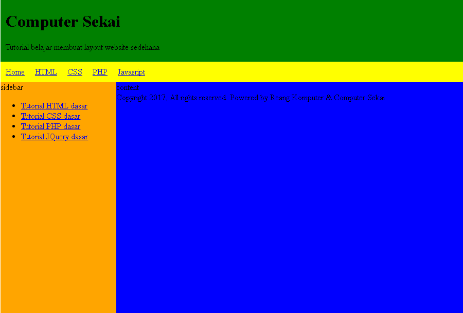 Cara Membuat Layout Sederhana - Computer Sekai