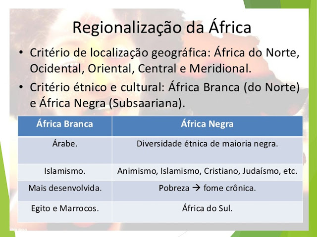 Blog da Profª Leila de Geografia CEAG: Cap 6- Africa Subsaariana - 8ª ano