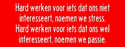 Inspirerende quotes met beeld ...: Stress of passie, een keuze?